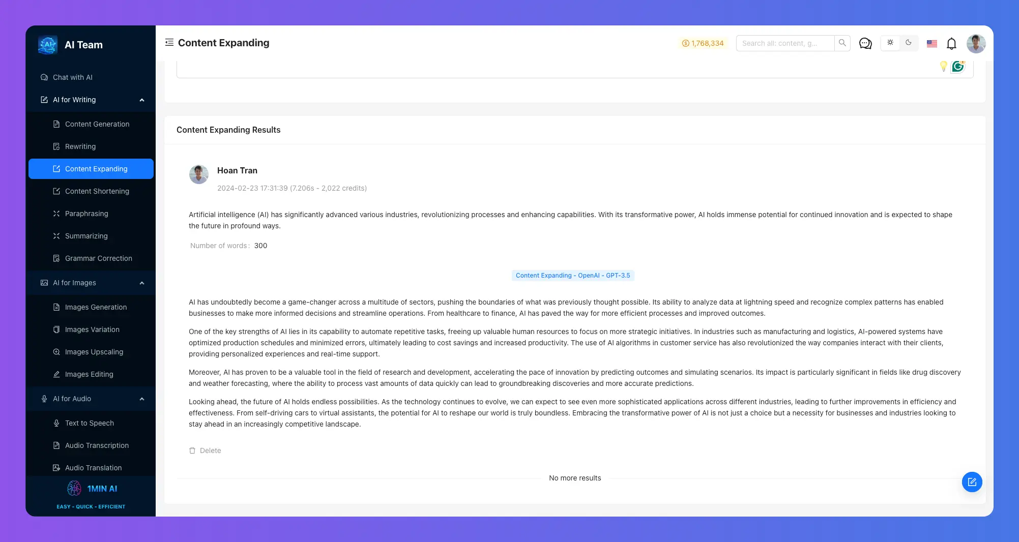 1minai-content-expanding